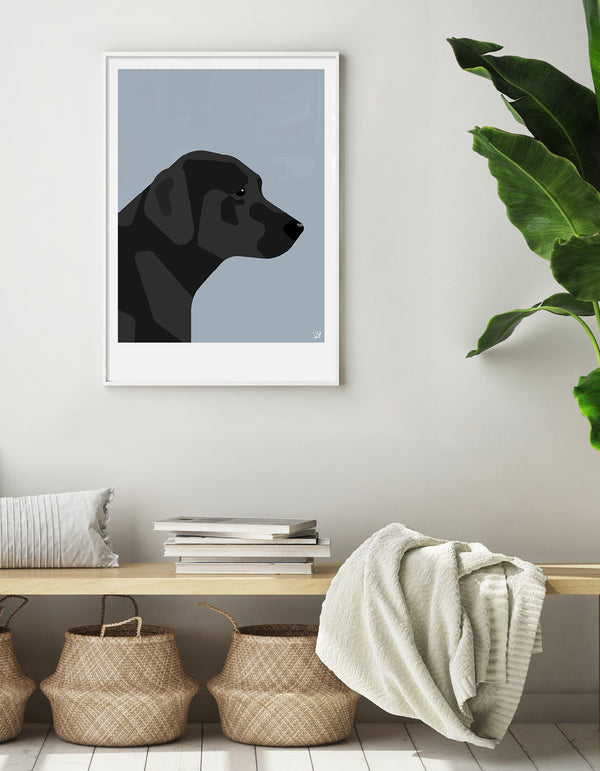 Black labrador – dog art print from Rocket Jack