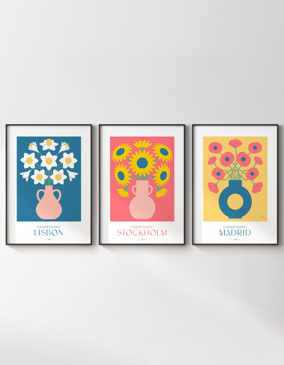 Personalised flower market art prints – Rocket Jack