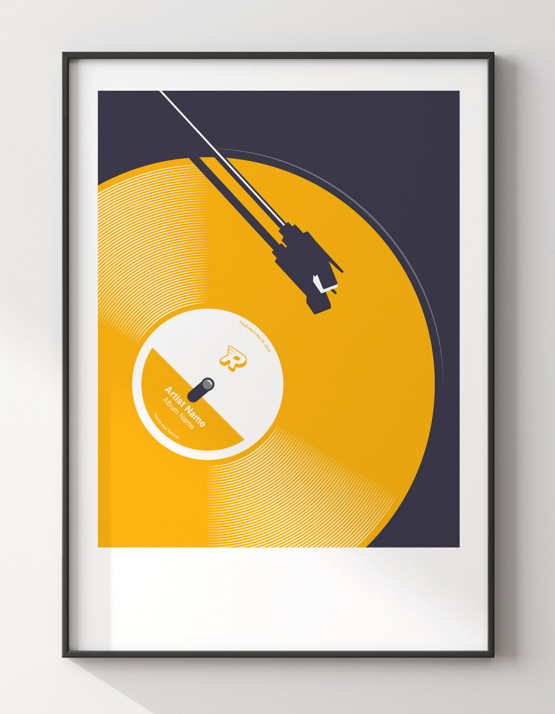 Personalised music art print - coloured vinyl record – Rocket Jack