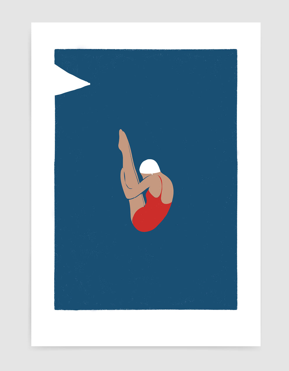 Pike diving woman - art deco swimming art print – Rocket Jack
